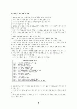 중국의 WTO가입이 한국경제에 미치는 영향-1페이지