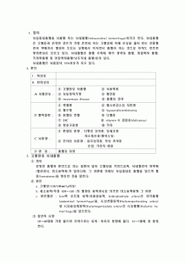 뇌출혈[뇌내출혈(intracerebral hemorrhage)]의 원인 증상 진단 치료-1페이지