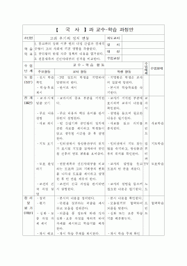 학습지도안(고려 후기의 정치변동)-1페이지