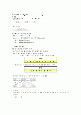 S-DES의 암ㆍ복호화 과정-1페이지