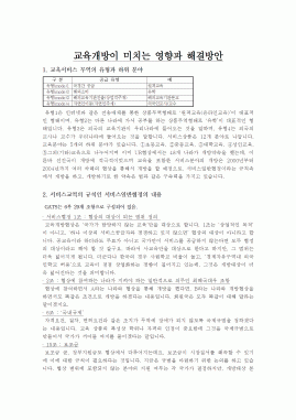 교육개방이 미치는 영향과 해결방안-1페이지