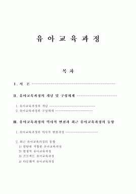 [사범/법학] 유아교육과정 -1페이지