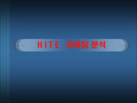 HITE  마케팅 분석-1페이지