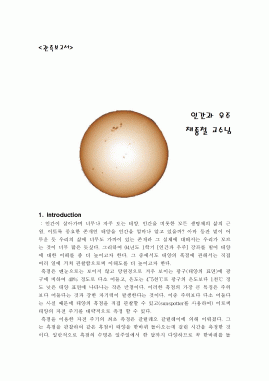 태양흑점 관측보고서(Sunspots)-1페이지