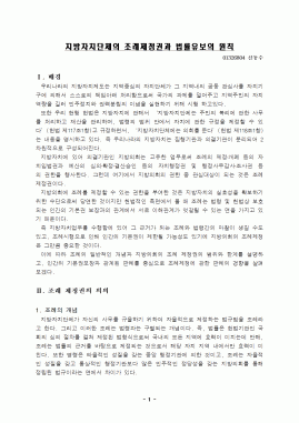 조례제정권의 범위와 한계-1페이지