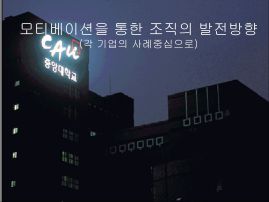 모티베이션을 통한 조직의 발전방향-1페이지