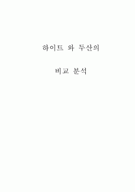 하이트와 두산의 비교 분석-1페이지