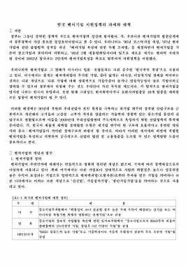 한국 벤처기업 지원정책의 과제와 대책-1페이지