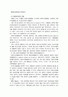 환경호르몬에 대해서 작용 종류 유해성 특이성 유해작용사례-1페이지