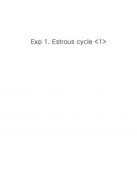 estrous cycle 발정주기-1페이지