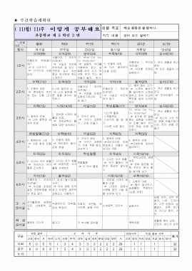 5학년 11월 주간학습계획안-1페이지