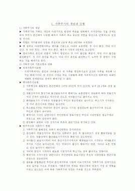 가족주기의  개념과 모형/ 한국가족의 주기-1페이지