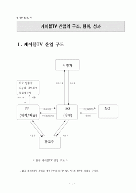 케이블TV 산업의 구조, 행위, 성과에 대한 연구-1페이지