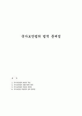 국가보안법의 법적 문제점-1페이지