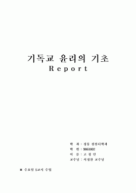 기독교 윤리의 기초-1페이지