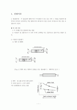 실험6. 이중관의 열교환-1페이지