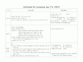 SGA(Small For Gestational Age 부당 경량아)-1페이지