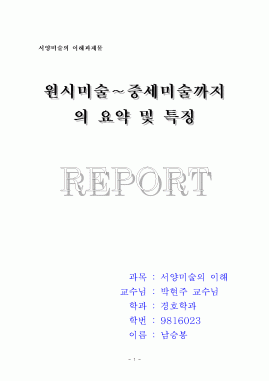 원시 미술~중세미술의 특성-1페이지