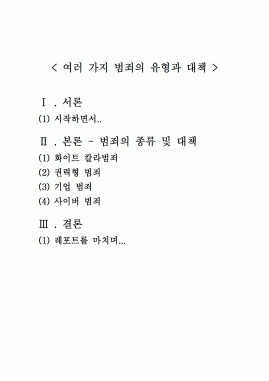 여러가지 범죄의 유형과 유형별 대책-1페이지