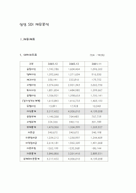 삼성 SDI 재무분석-1페이지