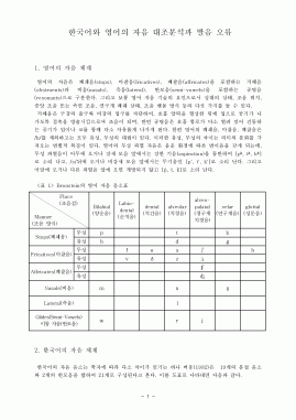 [음성학] 한국어와 영어의 자음 대조분석과 발음 오류-1페이지