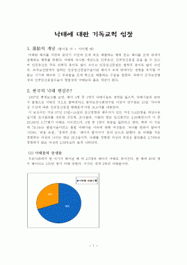 낙태에 대한 기독교적 입장-1페이지