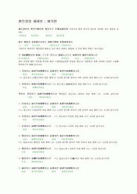 훈민정음 특강 해설-1페이지