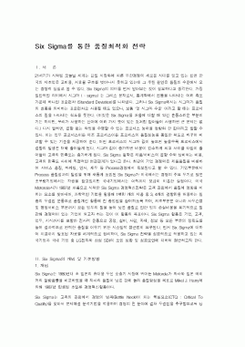 식스시그마를 통한 품질최적화 전략-1페이지