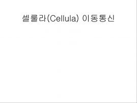 셀룰라(Cellula) 이동통신-1페이지