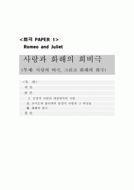 사랑과 화해의 희비극-1페이지