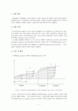 [실험보고서] 경계층 실험-1페이지