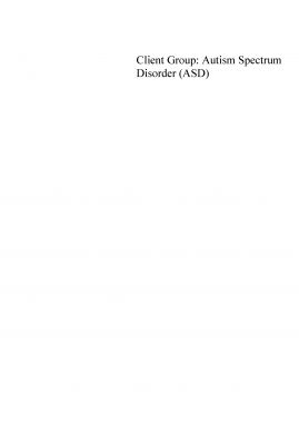 Autism Spectrum Disorder (ASD)-1페이지