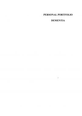 PERSONAL PORTFOLIO - Dementia-1페이지