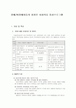 프로포절(장애/비장애아동의 방과후 사회적응 통합프로그램)-1페이지