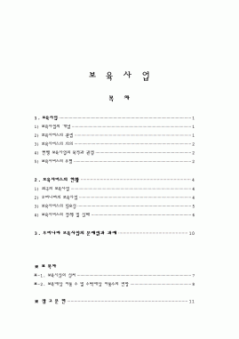 보육사업의 현황과 문제점 및 개선방안-1페이지