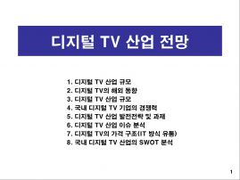 (A+, 레포트) 디지털 TV 산업 전망-1페이지