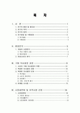 여성의 승용차 구매 의사결정 단계별 마케팅 전략 연구-1페이지