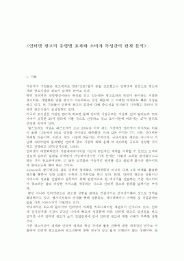 [인터넷 마케팅] 인터넷 광고의 유형별 효과와 소비자 특성간의 관계 분석-1페이지