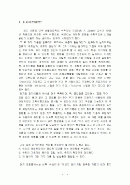 퍼지이론과 퍼지집합접근법-1페이지