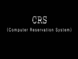 항공운송산업-CRS(COMPUTER RESERVATION SYSTEM)에 대한 이해와 분석 및 정리-1페이지