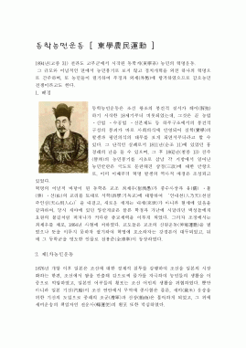 [사범/법학] 동학농민운동 [분석/조사]-1페이지