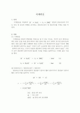 시계반응실험 예비-1페이지