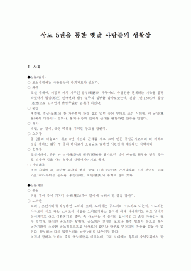 상도 5권을 통한 옛날 사람들의 생활상-1페이지