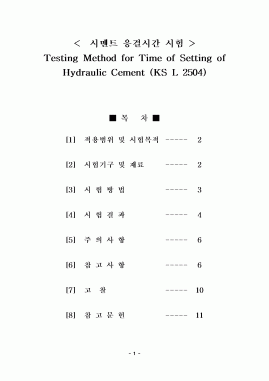 재료레포트-시멘트응결시간-1페이지