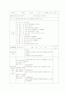 계획안 - 일일수업 계획안-1페이지