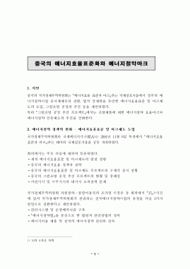 [국가론 - 에너지] 중국의 에너지효율표준화와 에너지절약마크-1페이지