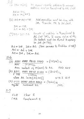 Computer System Architecture - M. Moris Mano chapter5 연습문제 풀이-1페이지