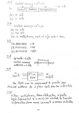 Computer System Architecture - M. Moris Mano chapter7 연습문제 풀이-1페이지