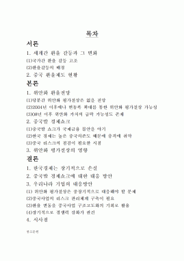 위안화 절상의 문제점과 해결방안-1페이지