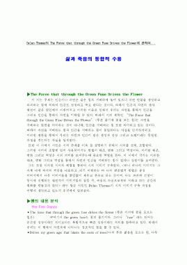 [영미문학 시] Dylan Thomas의 The Force that through the Green Fuse Drives the Flower에 관하여...-1페이지